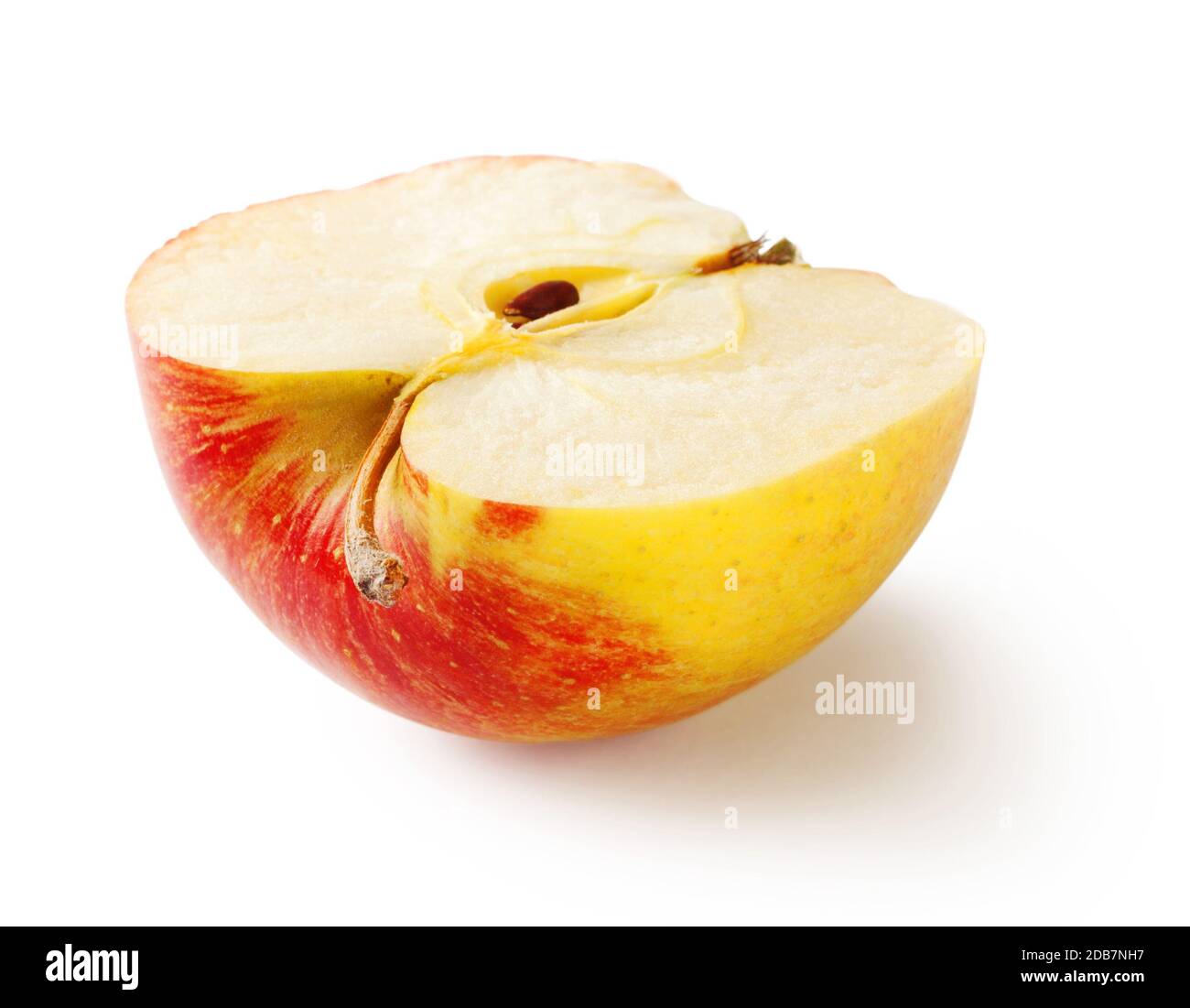 Half of ripe apple isolated on white background Stock Photo - Alamy