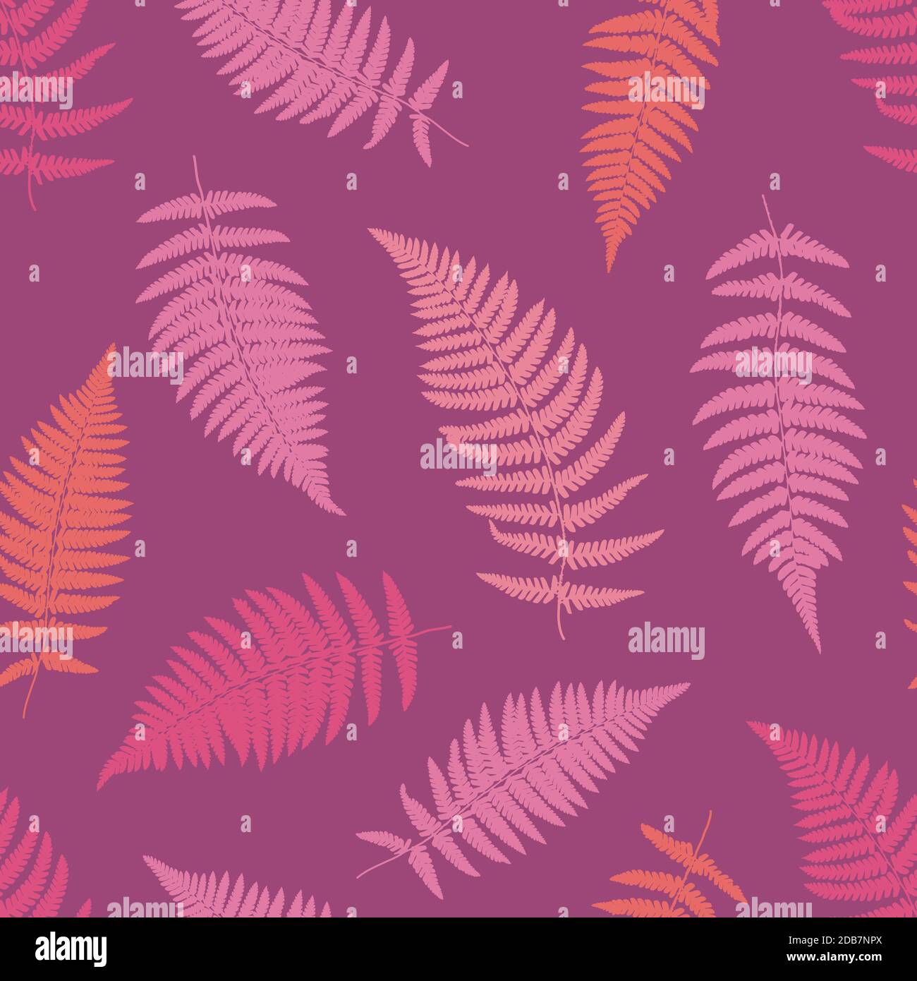 Fern tropical seamless pattern. Vector illustration Stock Photo - Alamy