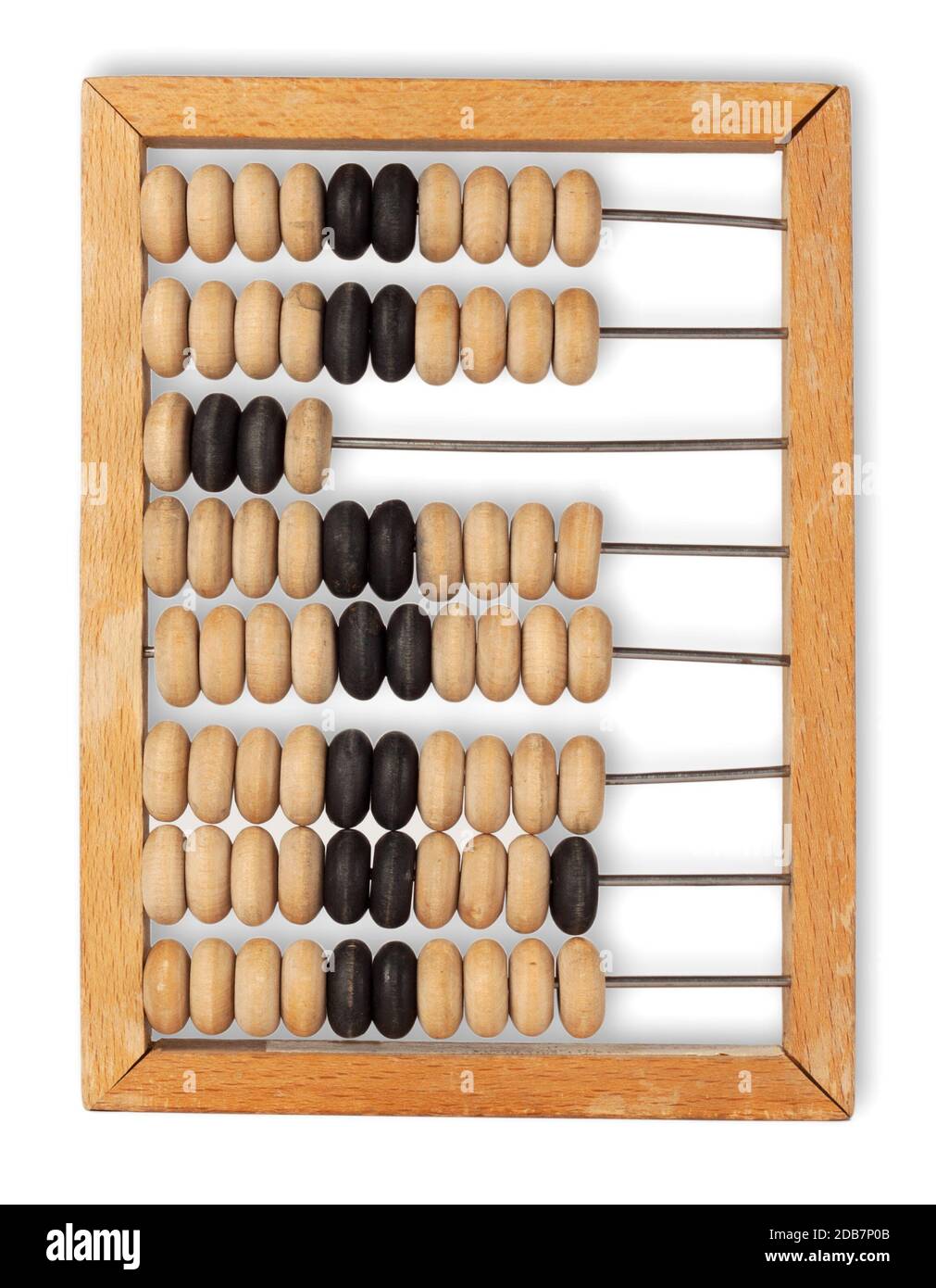 Old wooden abacus isolated on white background Stock Photo - Alamy