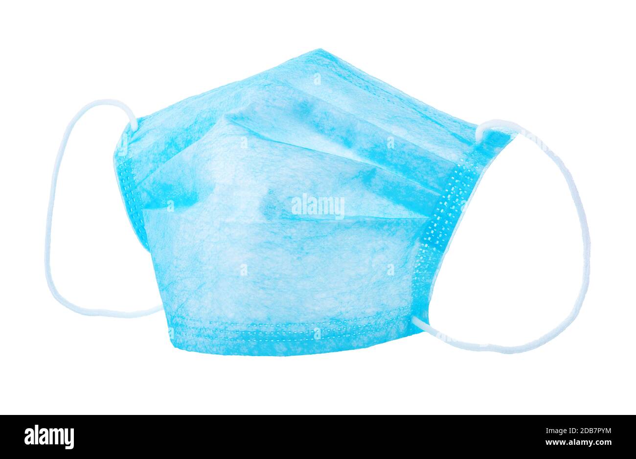 Blue protective medical mask isolated on a white background Stock Photo ...