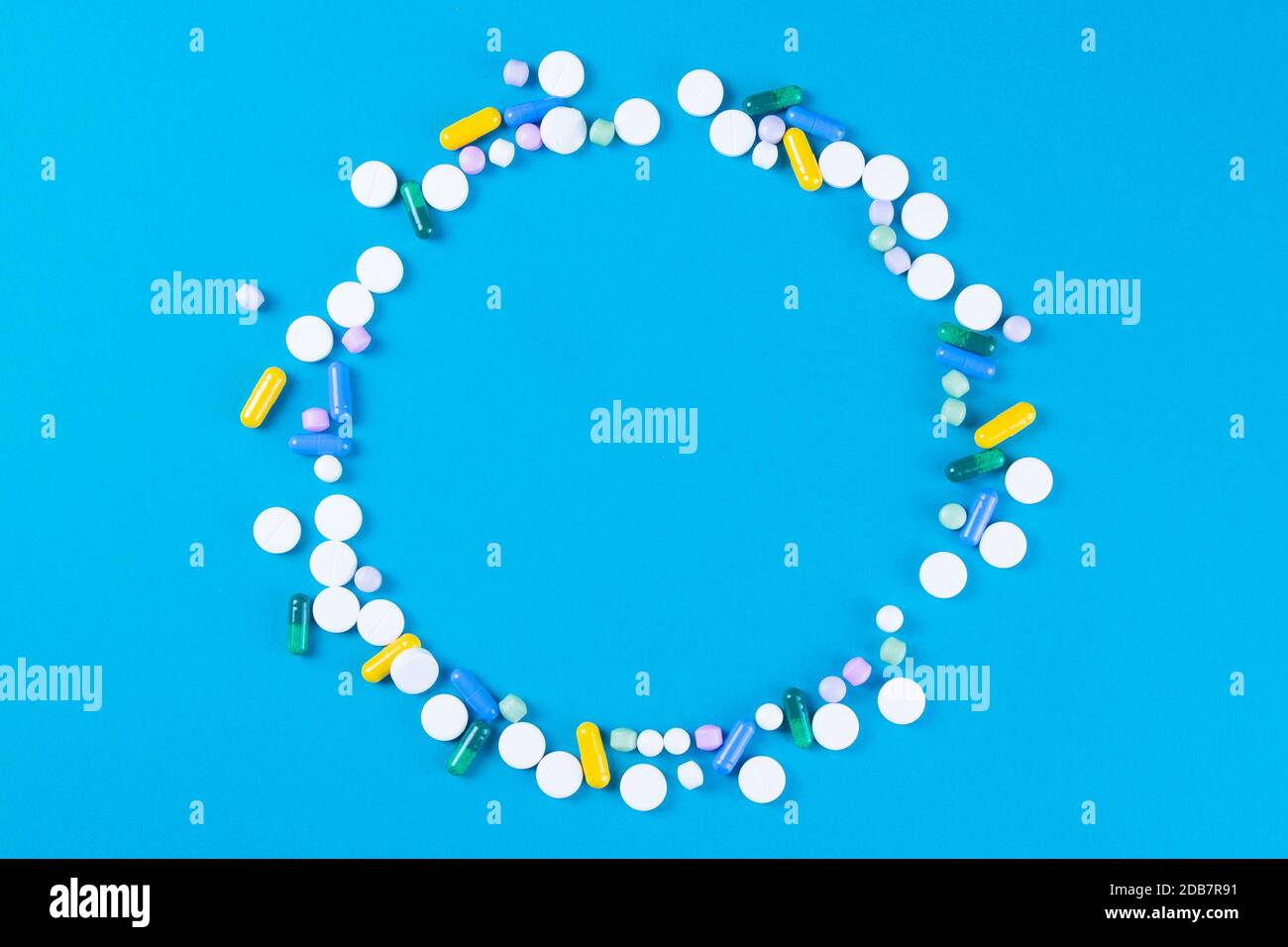 Many tablets are lined in the form of a circle. Place for the ...