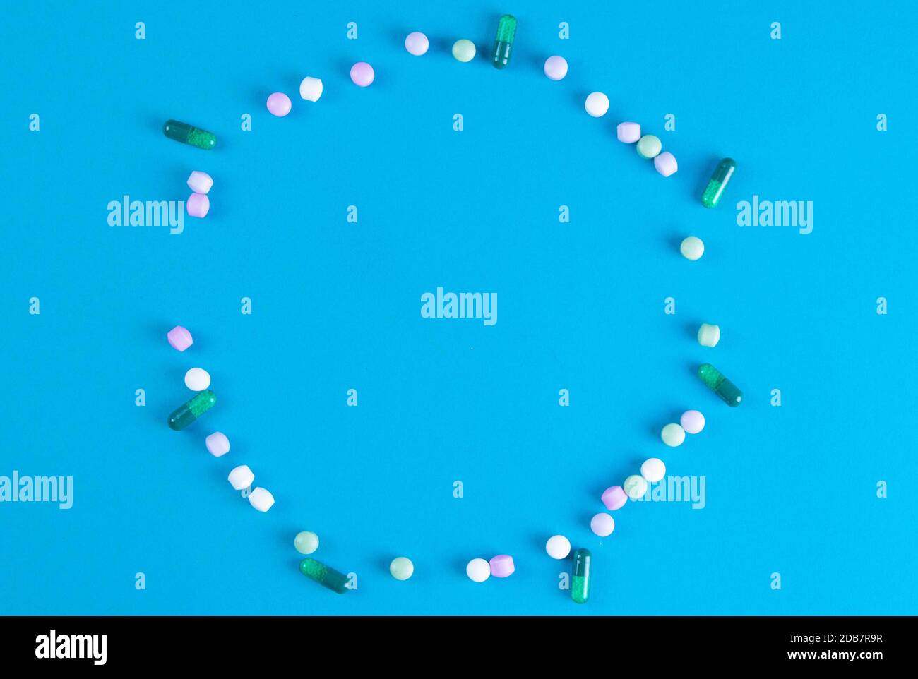 Many tablets are lined in the form of a circle. Place for the ...