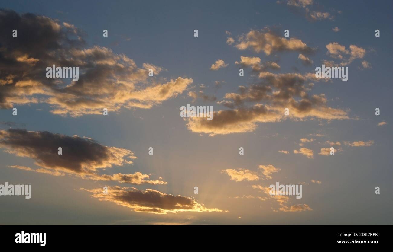 Dramatic evening sky with clouds Stock Photo - Alamy