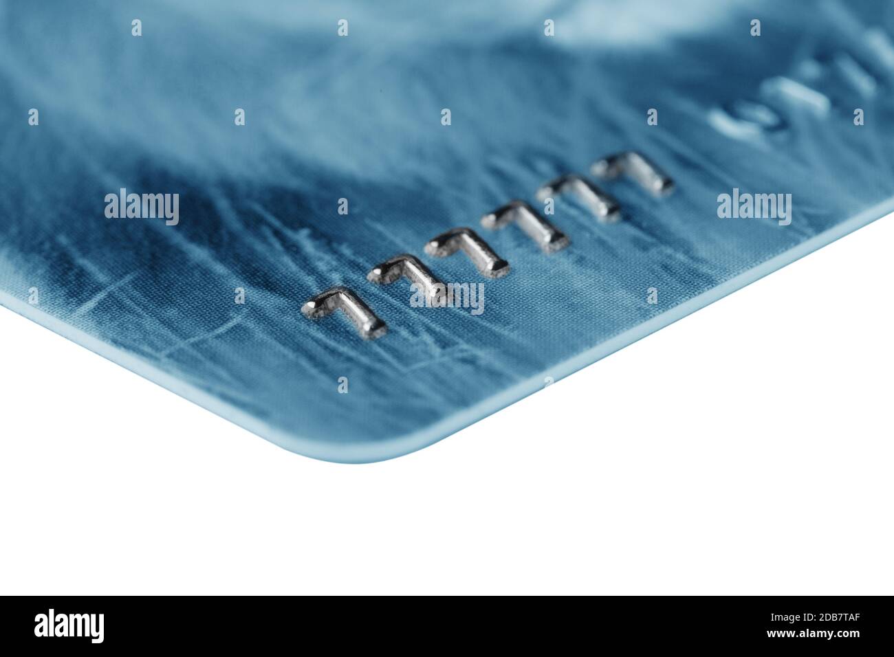 Fragment of credit card isolated on white background Stock Photo - Alamy