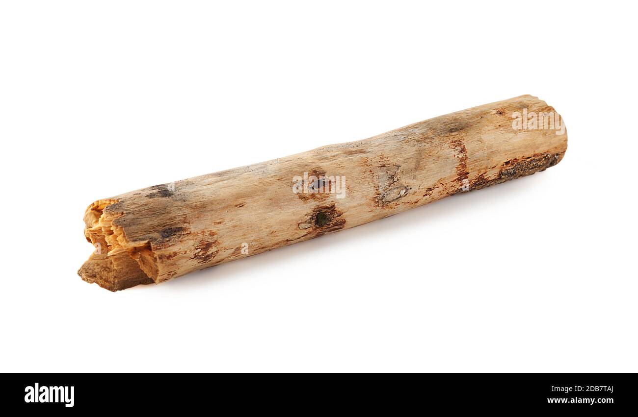 Chippy dry stick isolated on white background Stock Photo - Alamy