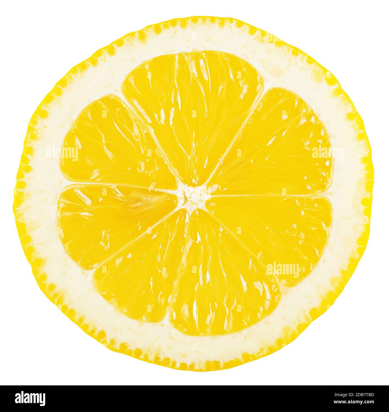 Cut a piece of lemon isolated on white background Stock Photo - Alamy
