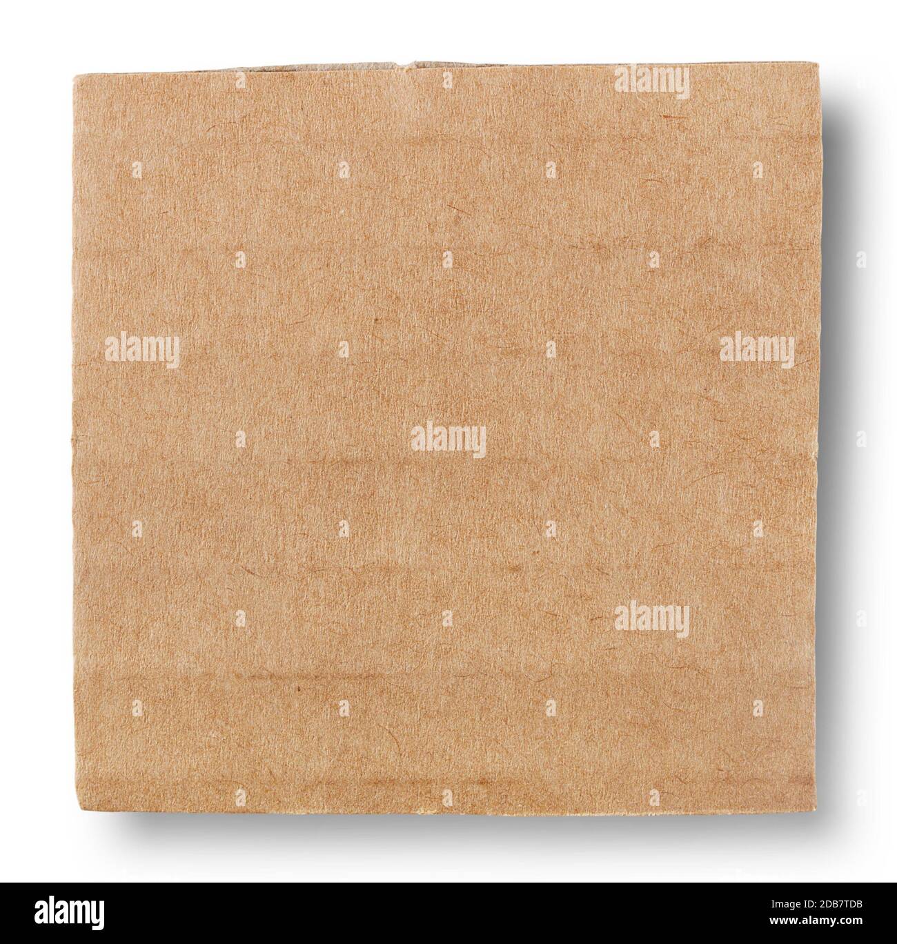 Square piece of cardboard isolated on white background Stock Photo - Alamy