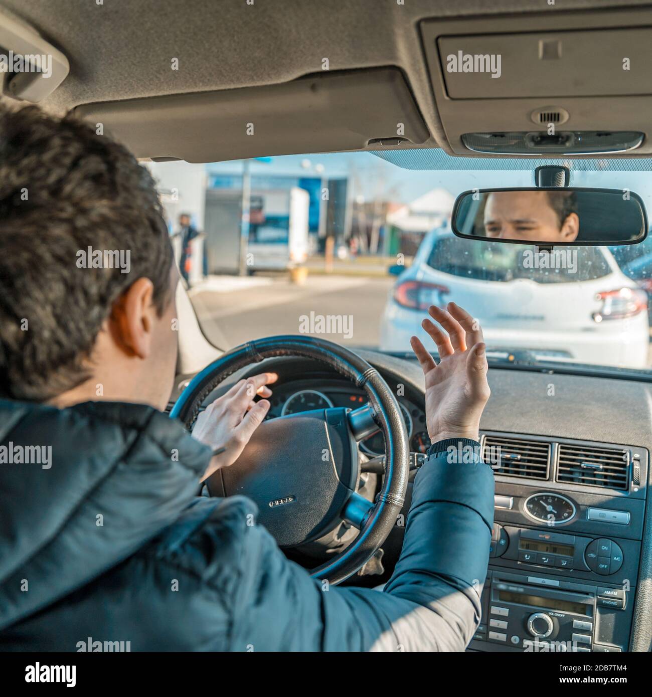 Traffic jam stress man hi-res stock photography and images - Alamy