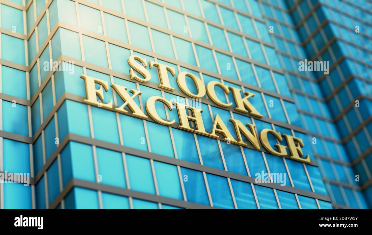 stock exchange company headquarter, concept of business and finance (3d ...
