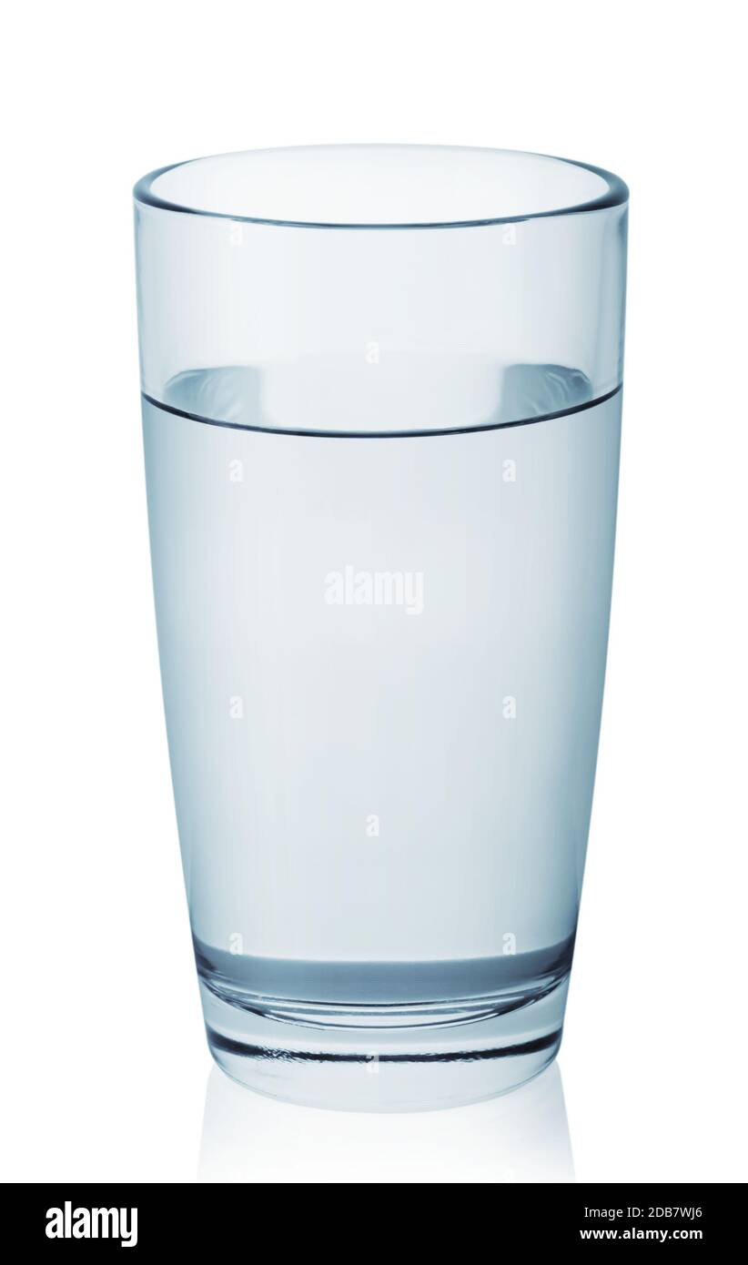 Glass of clean clear water isolated on white background Stock Photo - Alamy