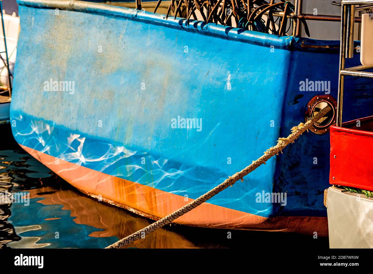 ship hull in blue Stock Photo - Alamy