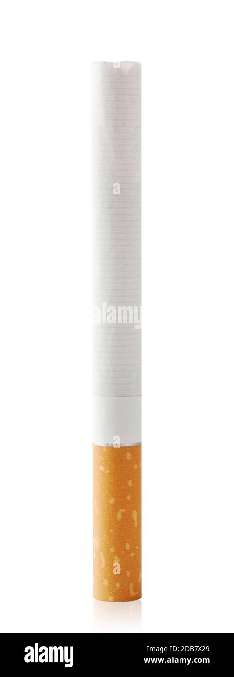 Standing the whole cigarette isolated on white background Stock Photo ...