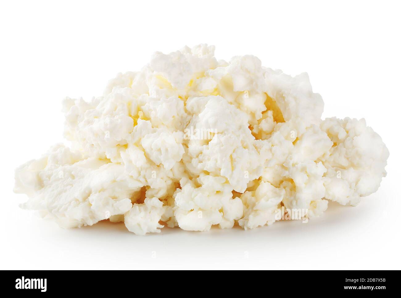 Fresh crumbly cheese isolated on white background Stock Photo - Alamy