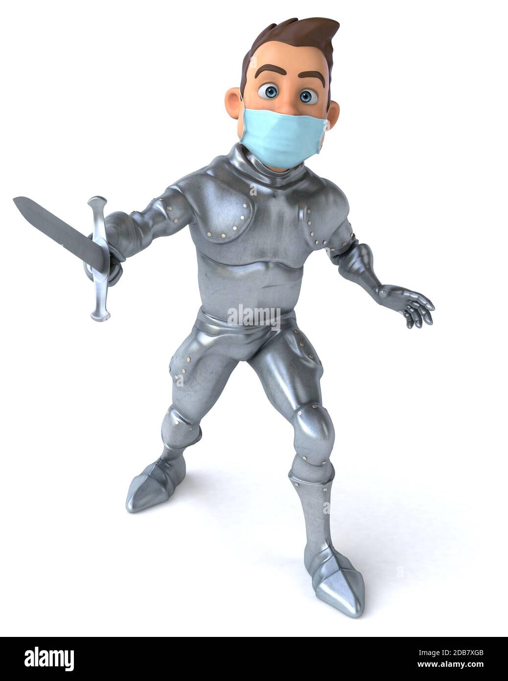 3D illustration of a cartoon character with a mask Stock Photo - Alamy