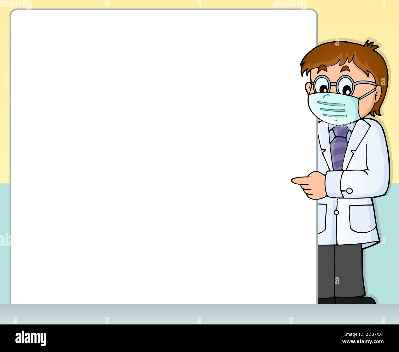 Doctor theme frame 2 - picture illustration Stock Photo - Alamy