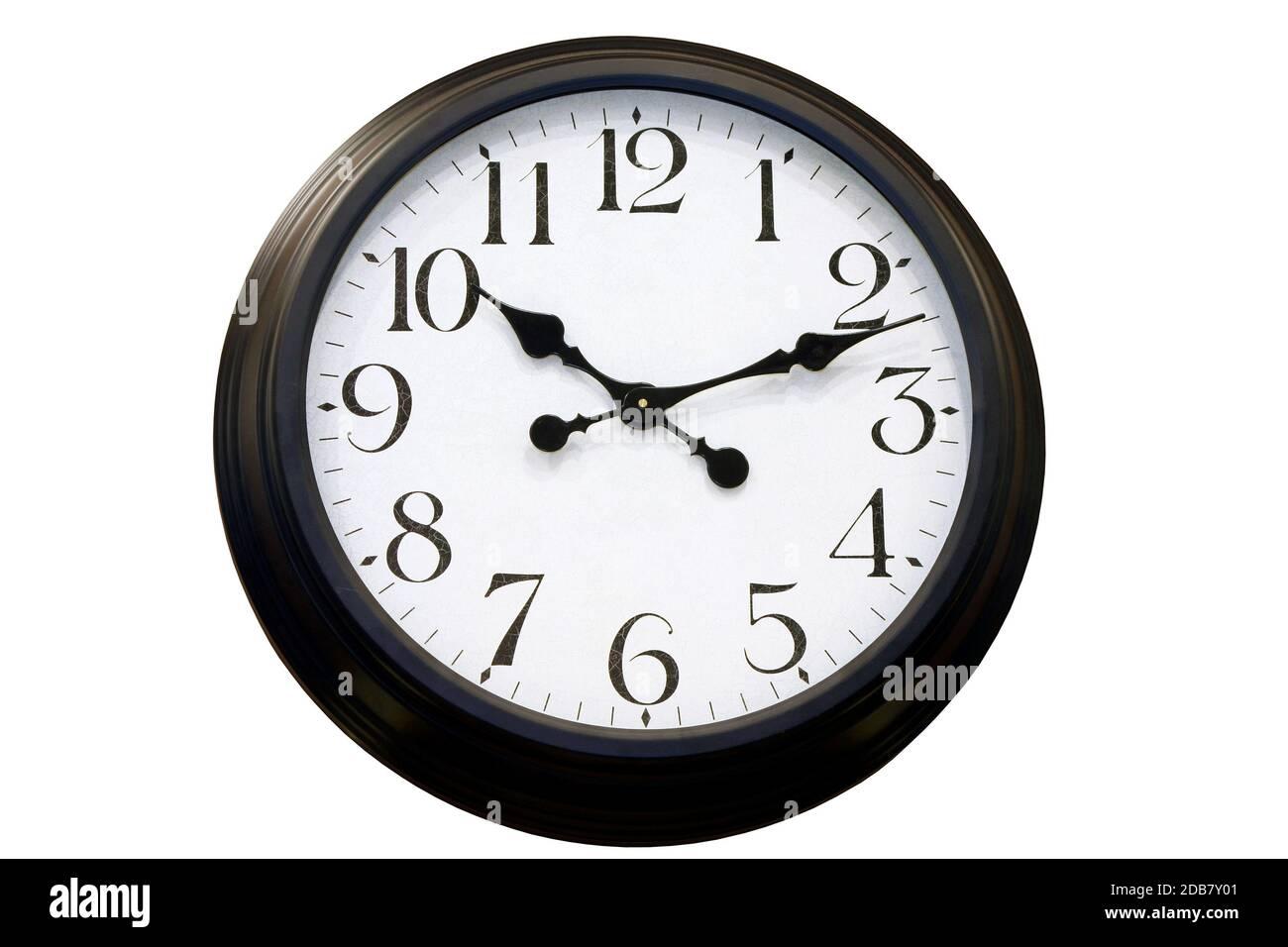 Simple wall clock isolated included clipping path Stock Photo - Alamy
