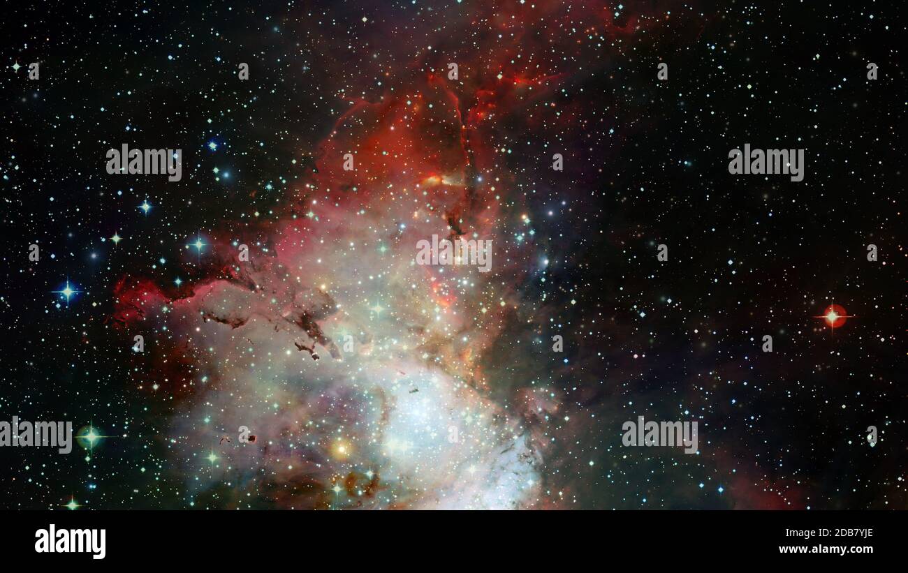 Hubble views galaxy and nebula. Elements of this image furnished by ...