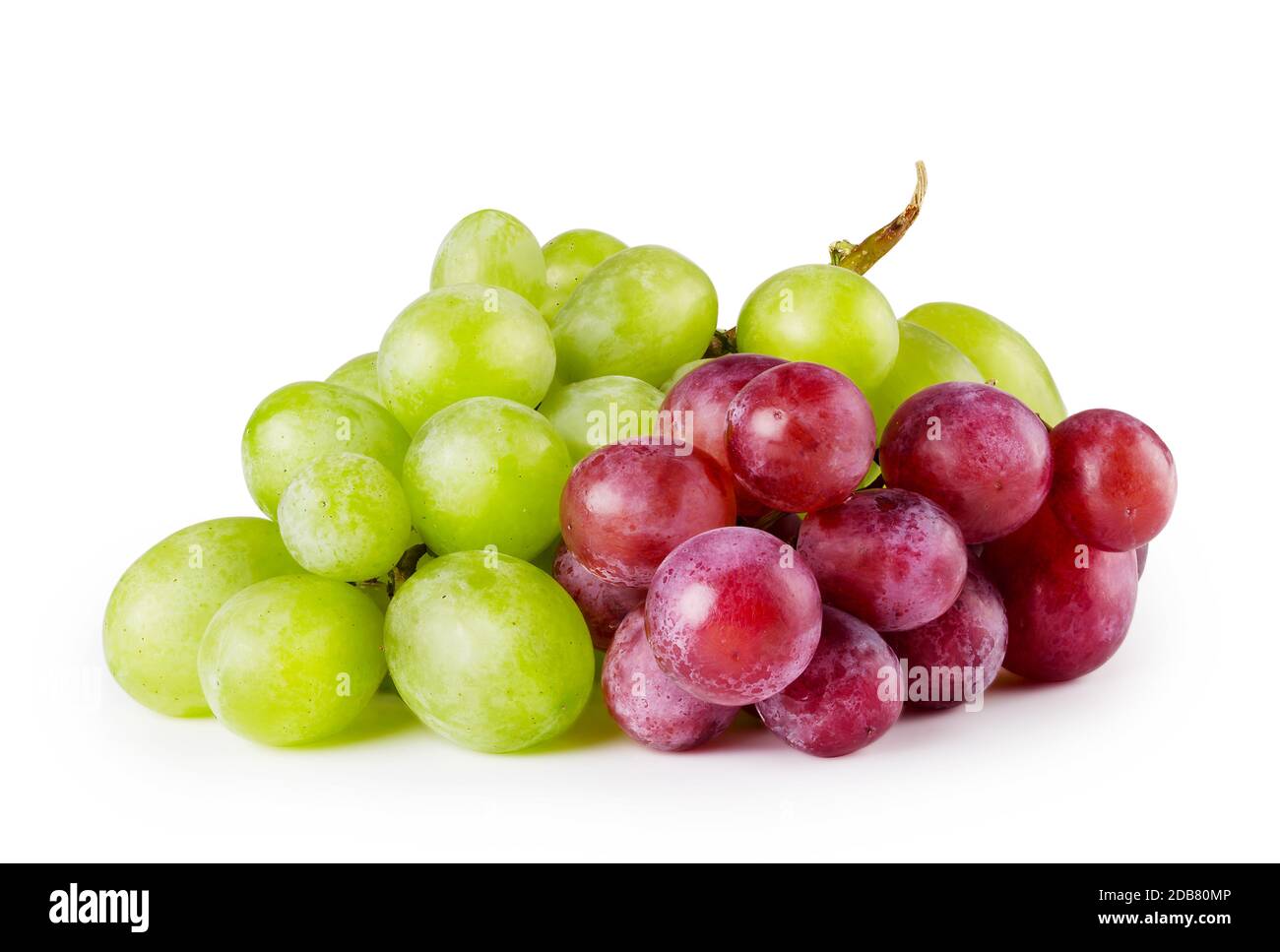 Red and white grapes isolated on white background Stock Photo - Alamy