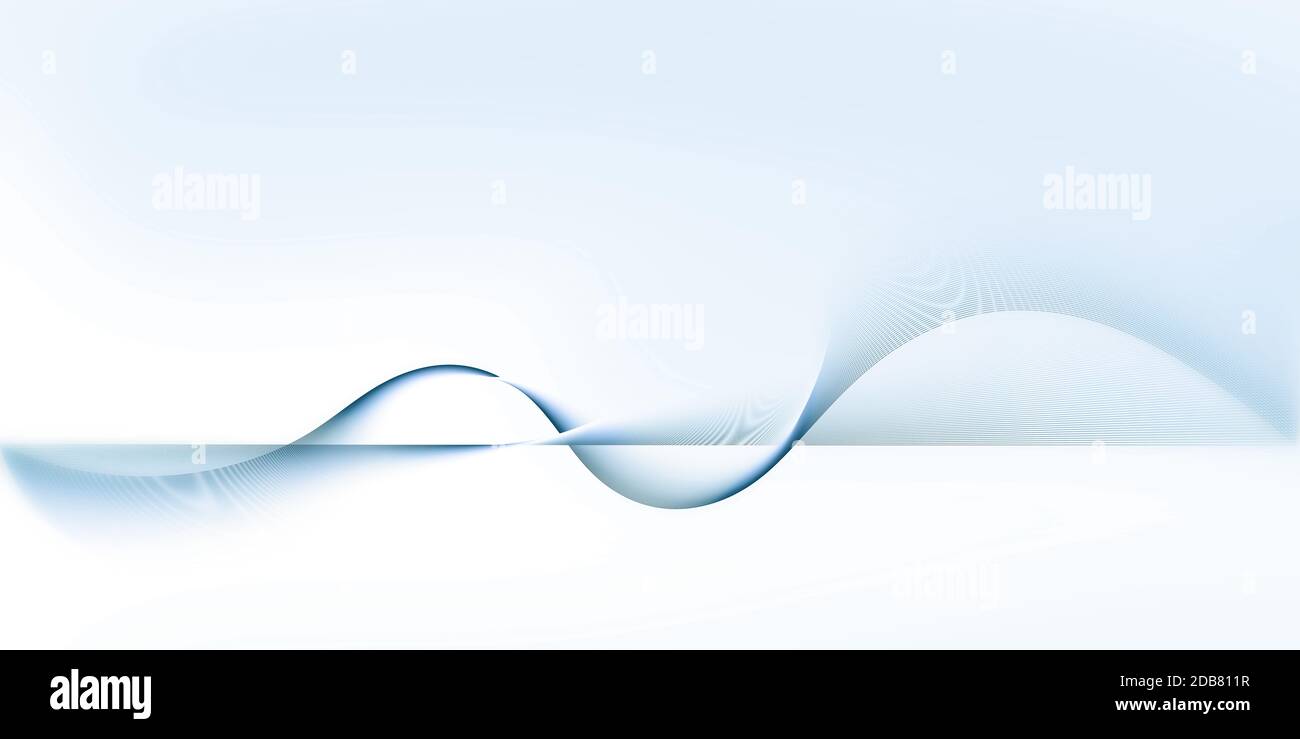 Abstract curved motion lines and wave shapes on bright horizontal ...