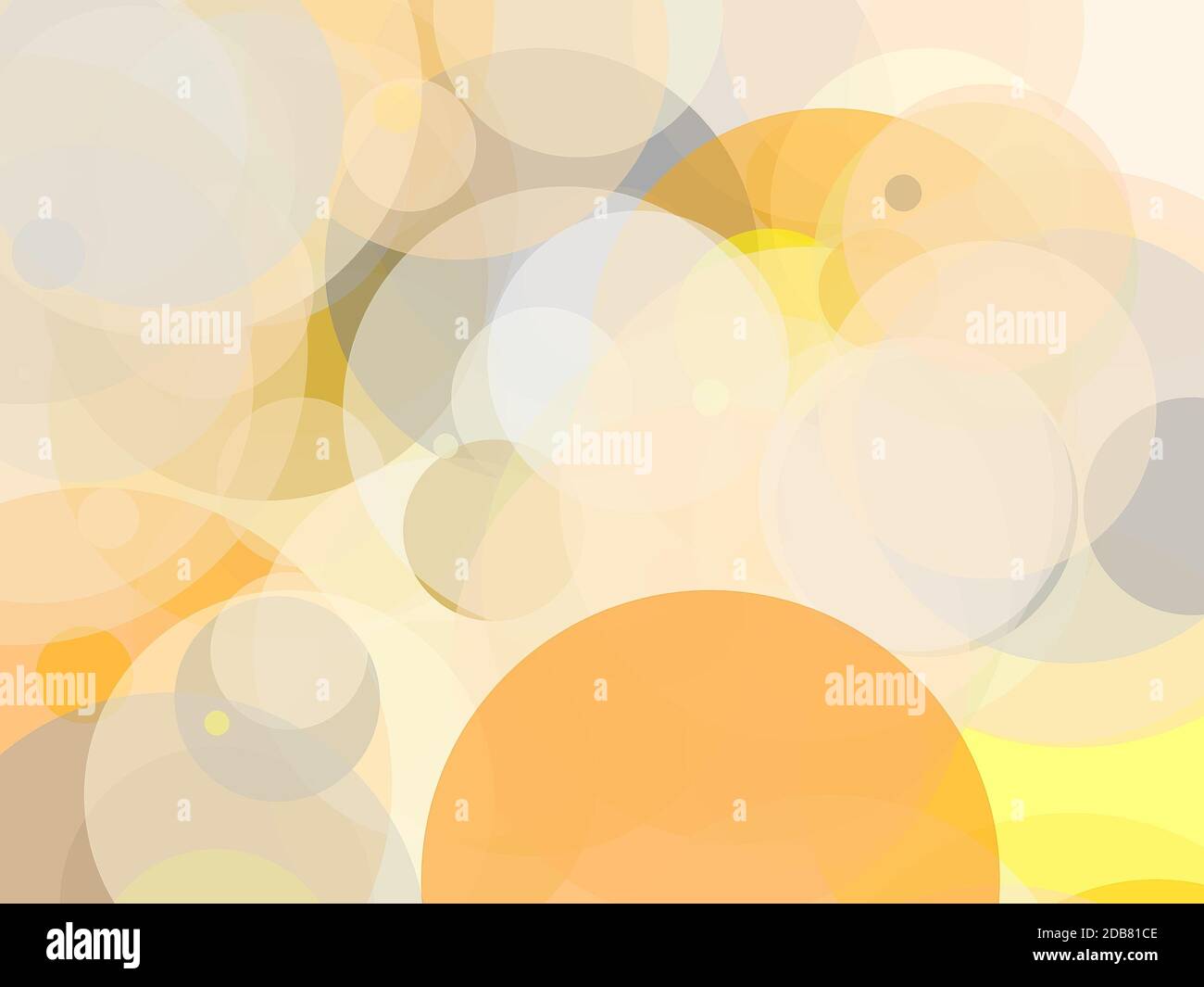 Abstract minimalist grey orange yellow illustration with circles useful ...