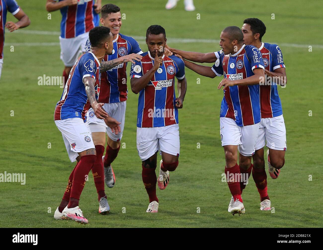 Curitiba, Brazil. 16th Nov, 2020. Elber do Bahia celebrates his goal ...