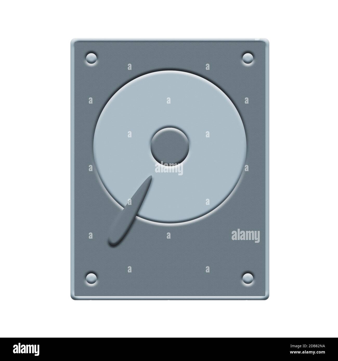 Computer Hard Drive Icon Isolated On White Background Stock Photo - Alamy