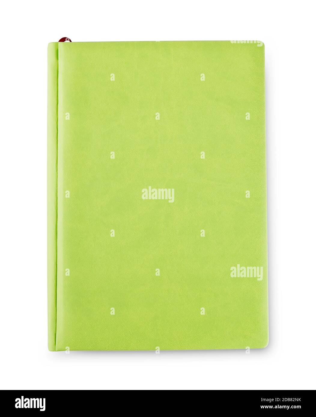 Green diary shot from above isolated on white background Stock Photo ...