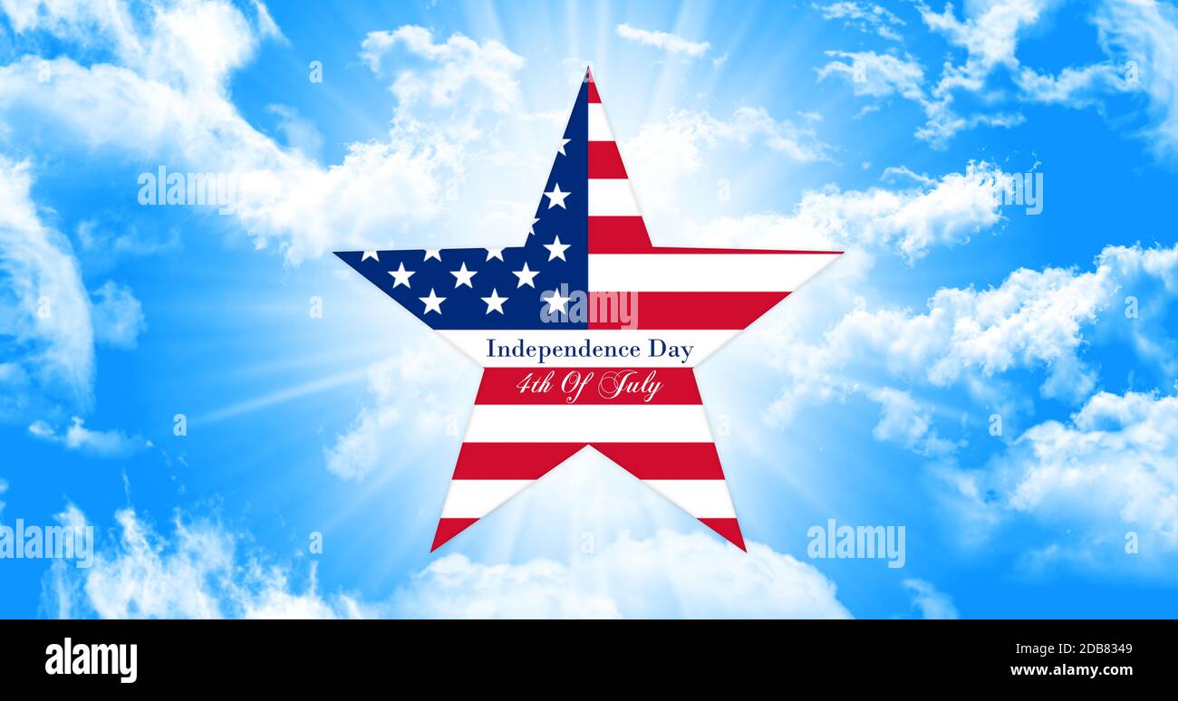 Happy 4th of July. Independence Day, Star With United States of America ...