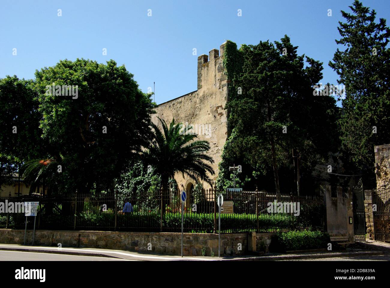 Sanluri, Sardinia, Italy. The Villasanta castle also named Eleonora d ...