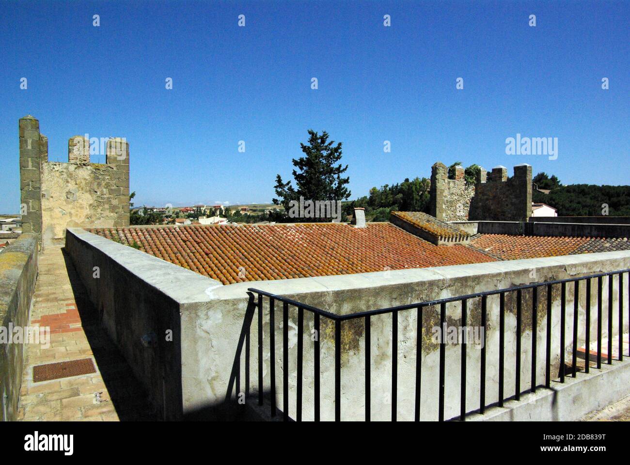 Sanluri, Sardinia, Italy. The Villasanta castle also named Eleonora d ...