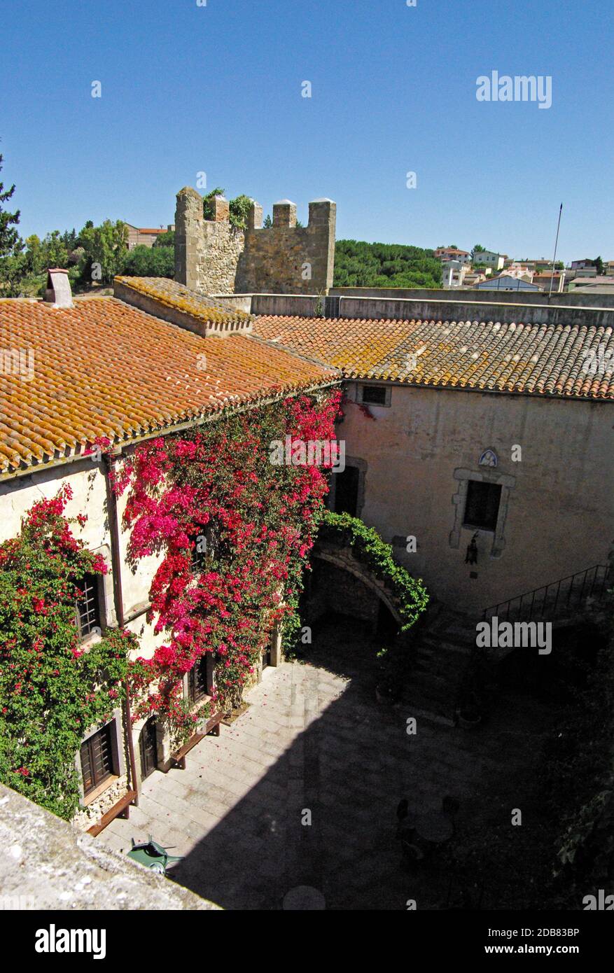 Sanluri, Sardinia, Italy. The Villasanta castle also named Eleonora d ...