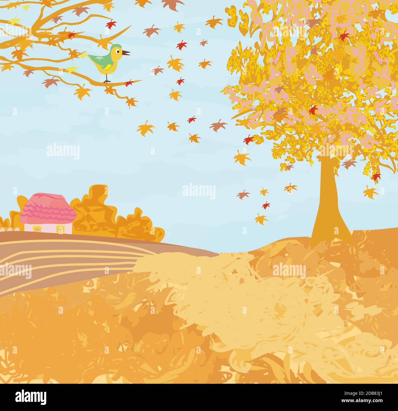 Beautiful autumn rural landscape Stock Photo - Alamy