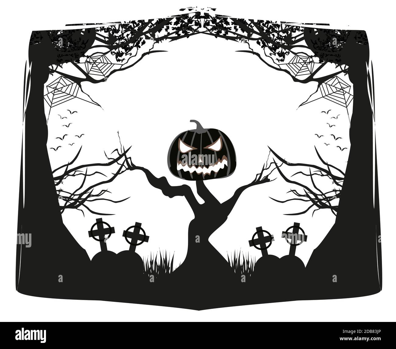 Pumpkin scarecrow at night - frame Stock Photo - Alamy