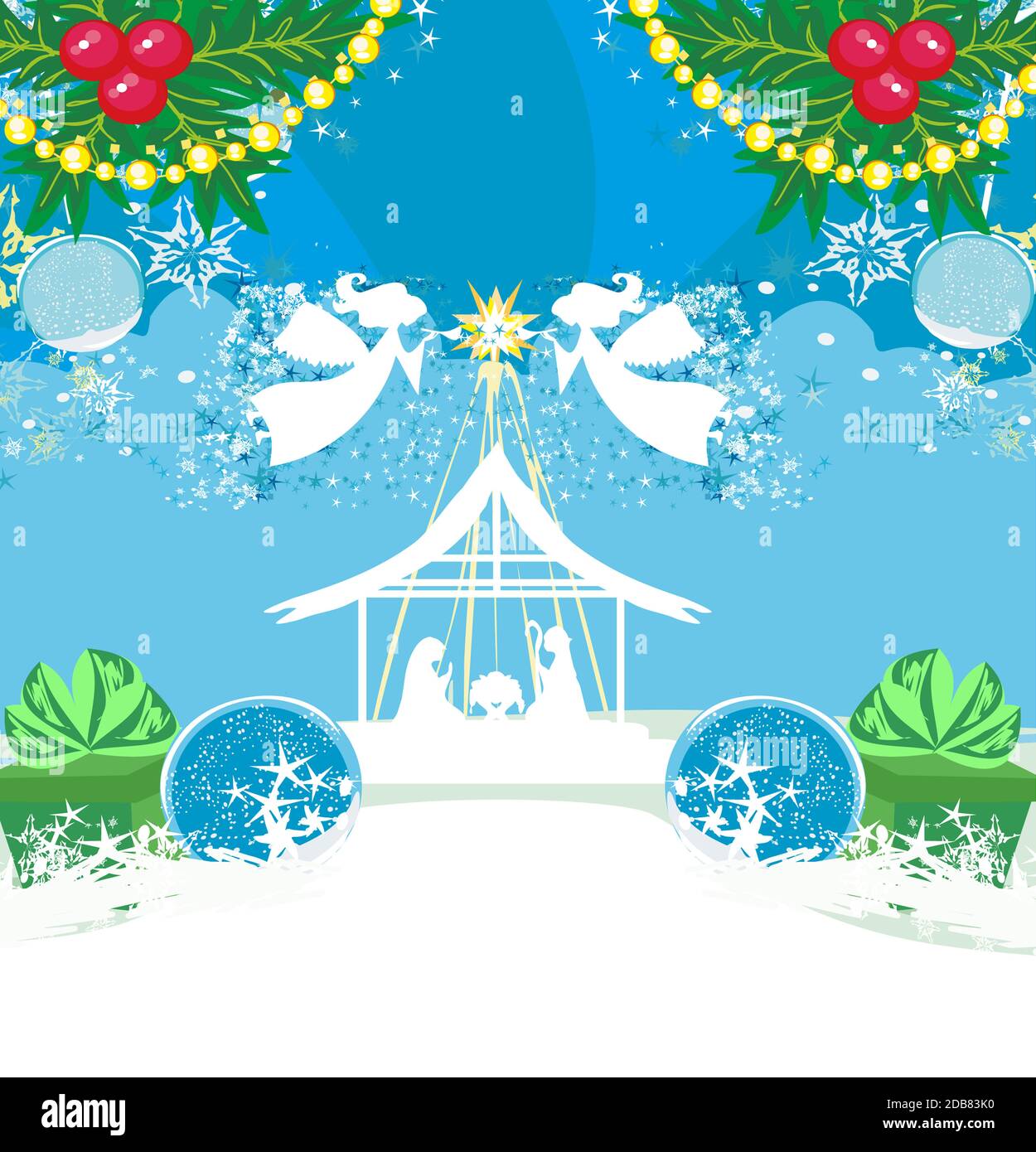 Birth of Jesus in Bethlehem - abstract card Stock Photo - Alamy
