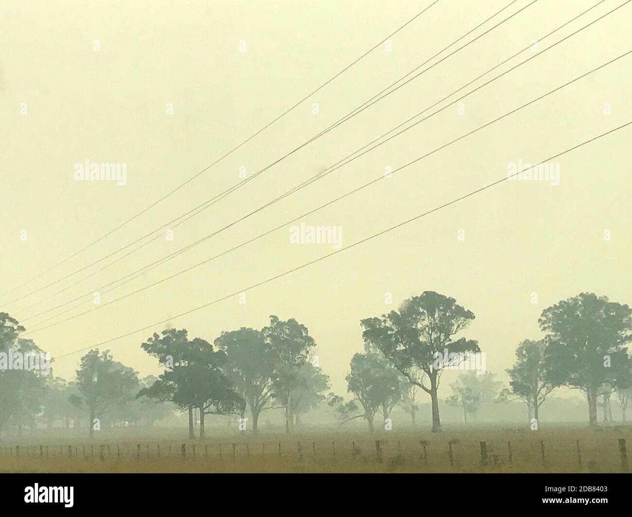 Smoke due to a bushfire in Victoria, Australia Stock Photo - Alamy