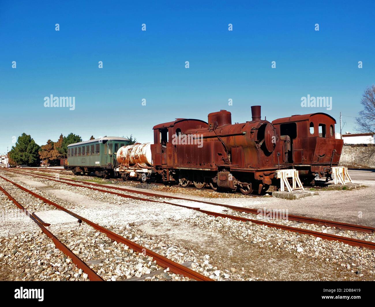 Tempio Pausania, Sardinia, Italy. Old railways station Stock Photo - Alamy