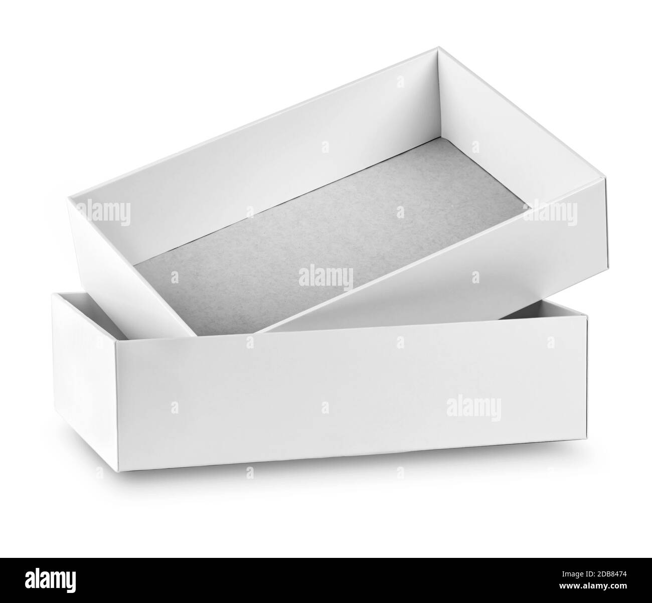 White box with lid isolated on white background Stock Photo - Alamy