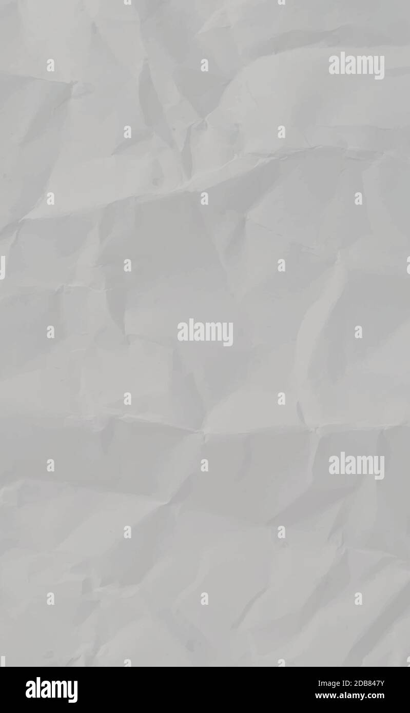 Crumpled white paper with many different bends - illustration Stock ...