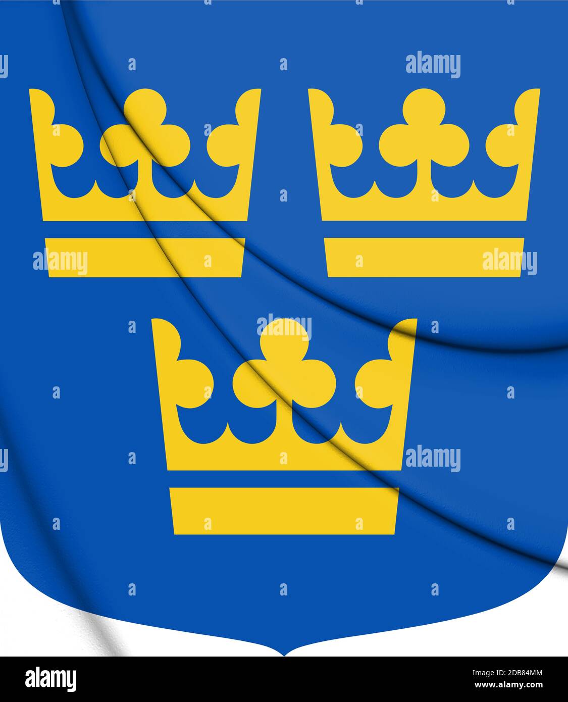 3D Sweden coat of arms. 3D Illustration Stock Photo - Alamy