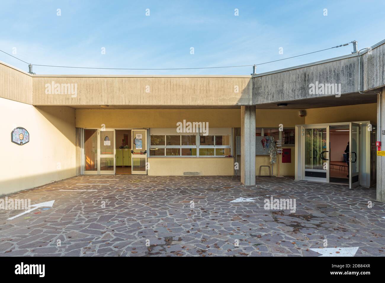 External view of school, Italian school building Stock Photo - Alamy
