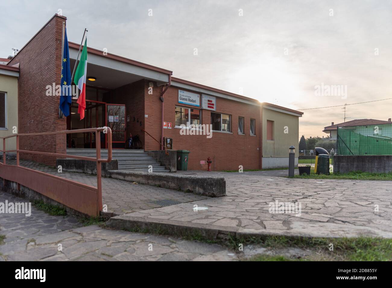 External view of school, Italian school building Stock Photo - Alamy