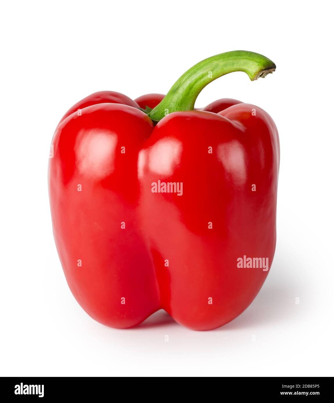 Bright red peppers with handle isolated on white background Stock Photo ...