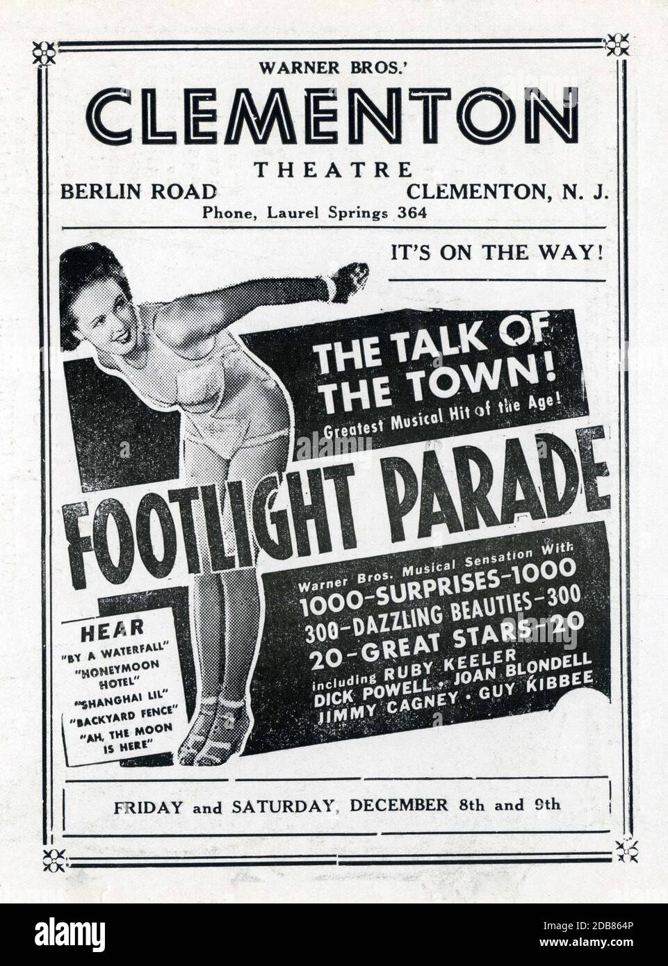 JAMES CAGNEY RUBY KEELER JOAN BLONDELL and DICK POWELL in FOOTLIGHT ...