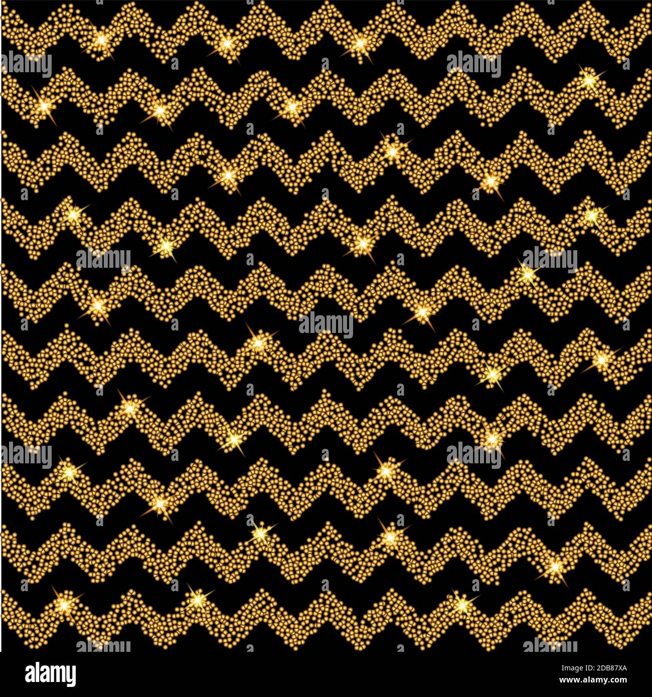 Chevron gold glow background with stars. Vector illustration Stock ...