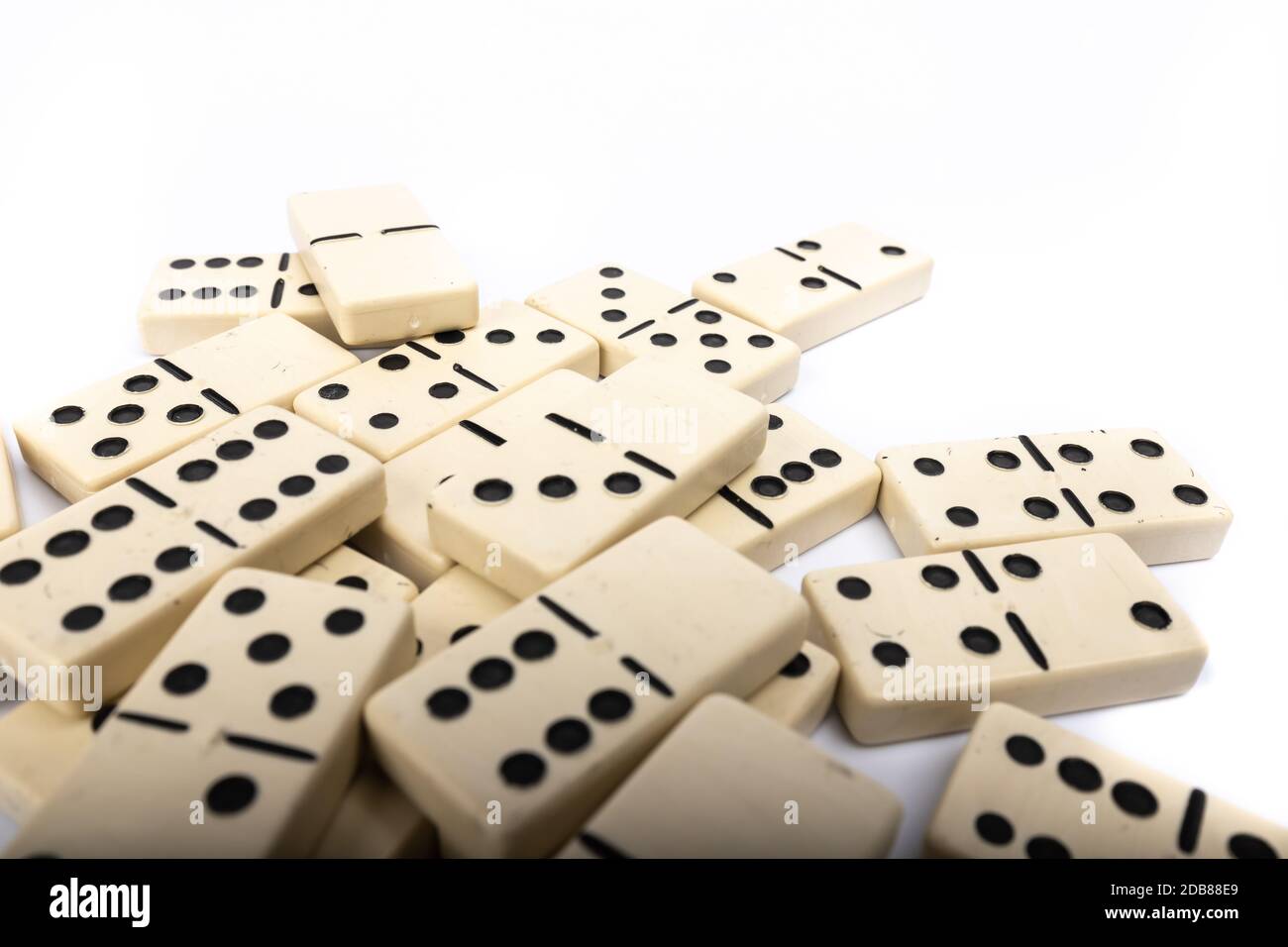 game dominoes rectangular bottom plastic range of the white background ...