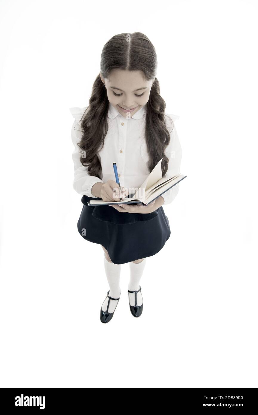 School girl uniform writing Cut Out Stock Images & Pictures - Alamy