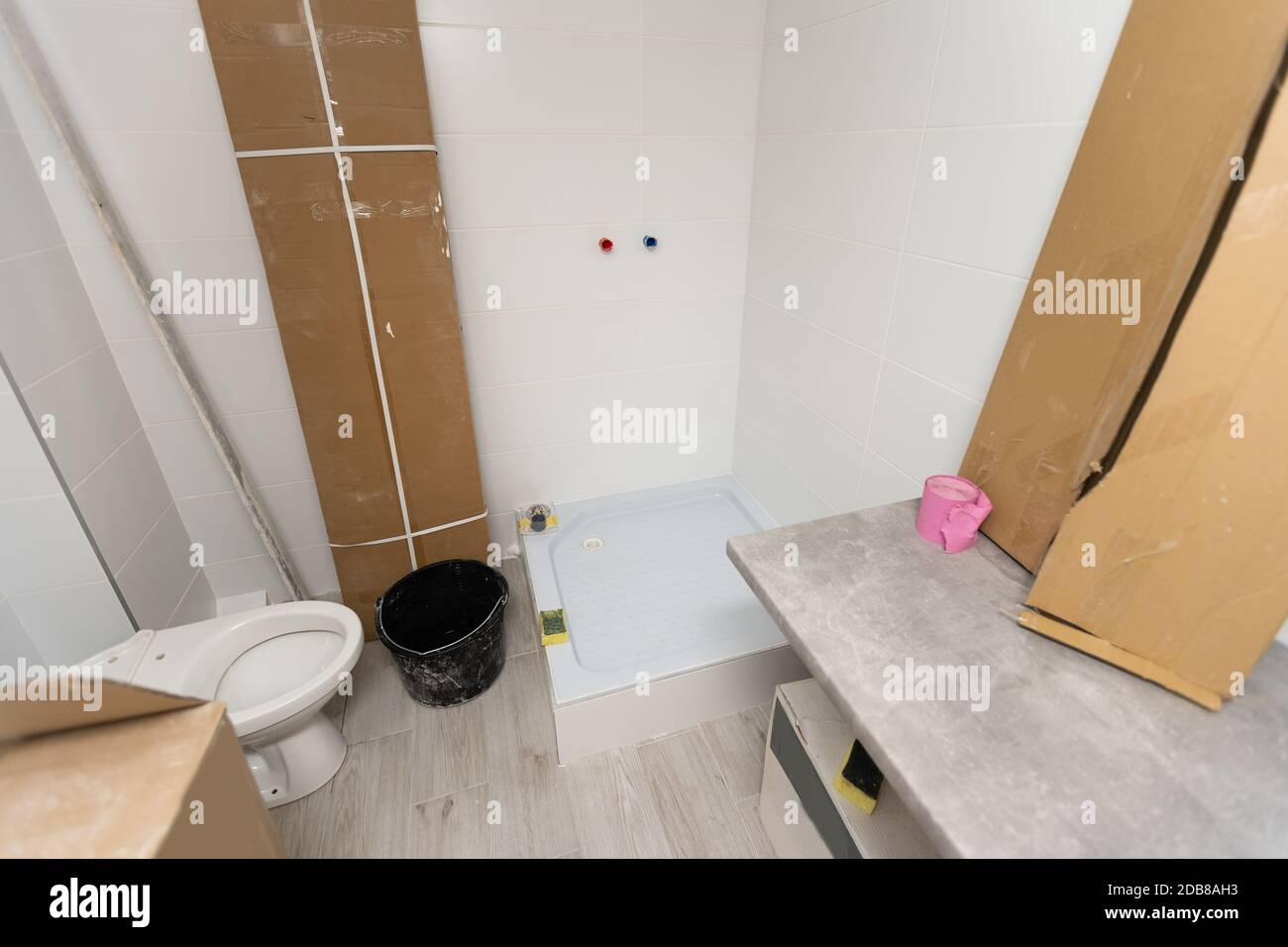 Bathroom Demolition and Renovation, renovation in the bathroom Stock ...