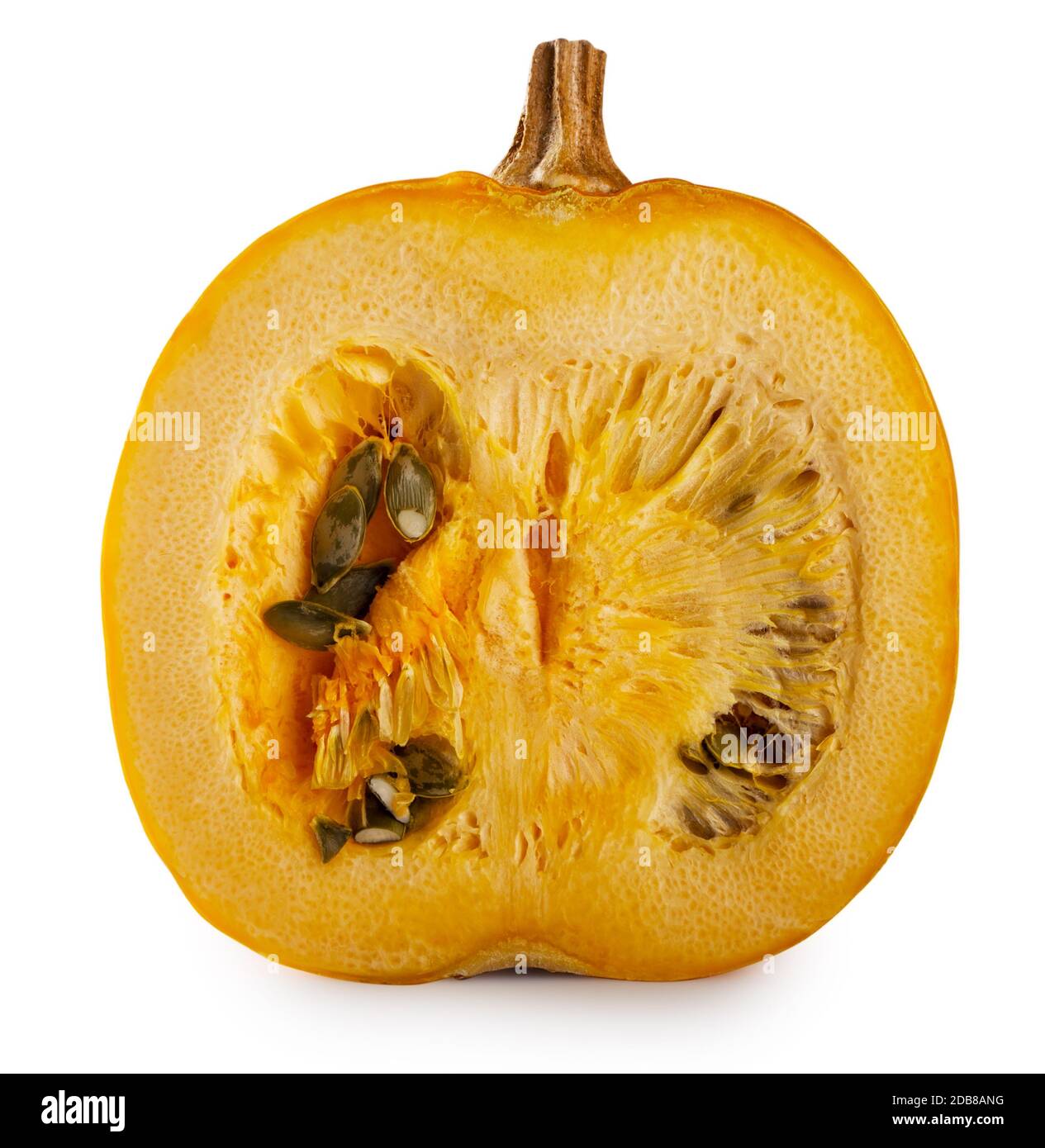 Fresh ripe half cut pumpkin Cut Out Stock Images & Pictures - Alamy