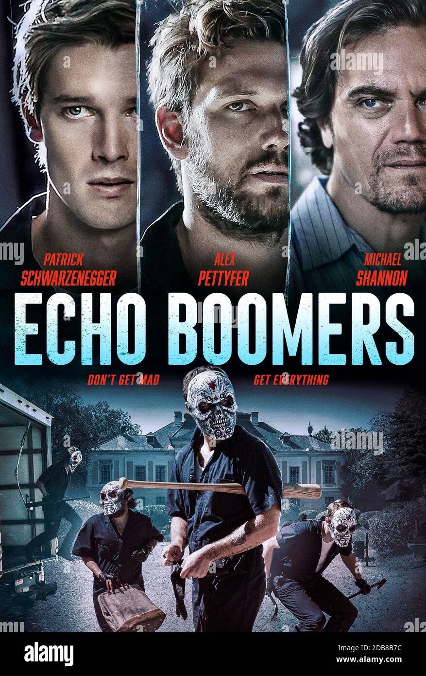 ECHO BOOMERS, poster, from left: Patrick Schwarzenegger, Alex Pettyfer ...