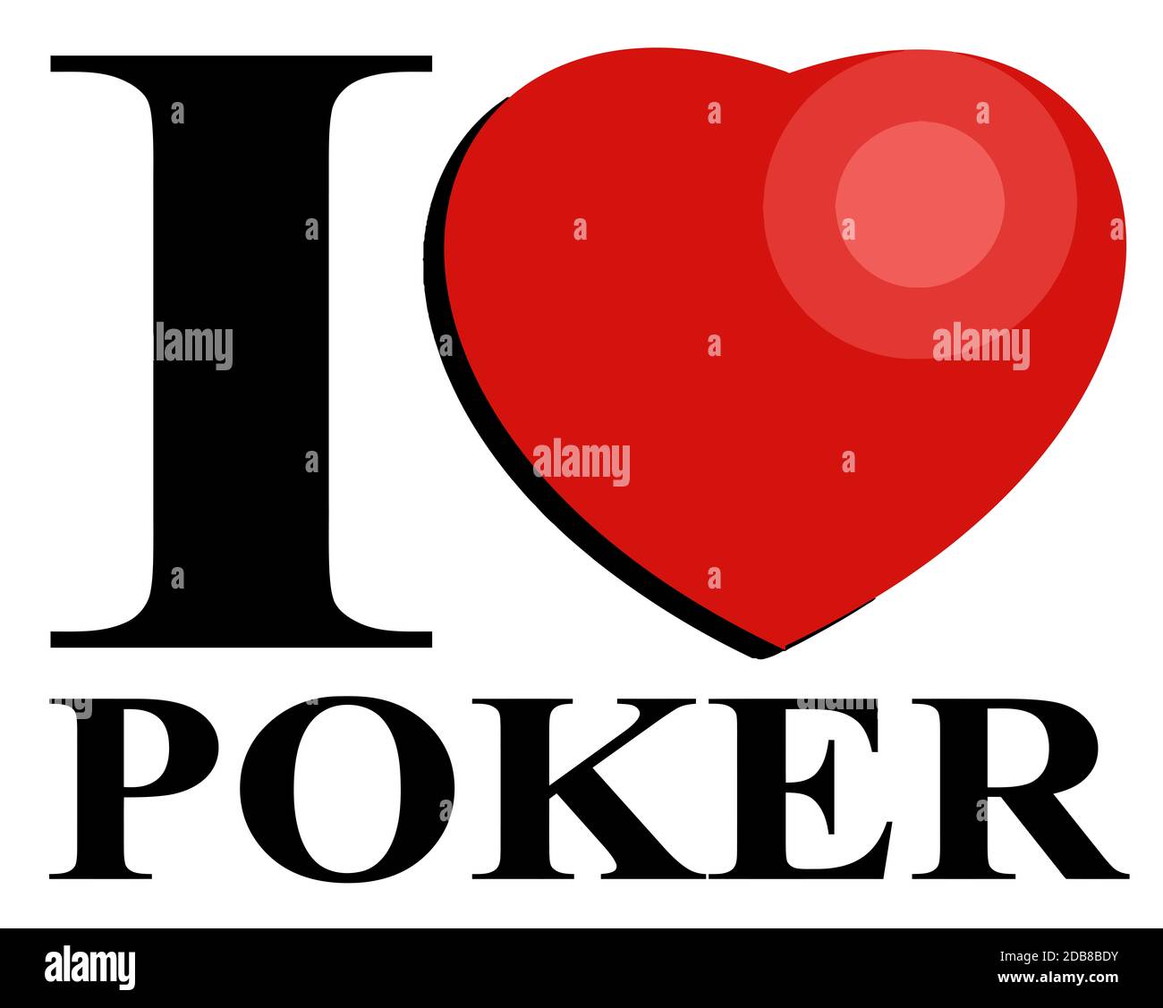 i love poker card game heart illustration Stock Photo - Alamy